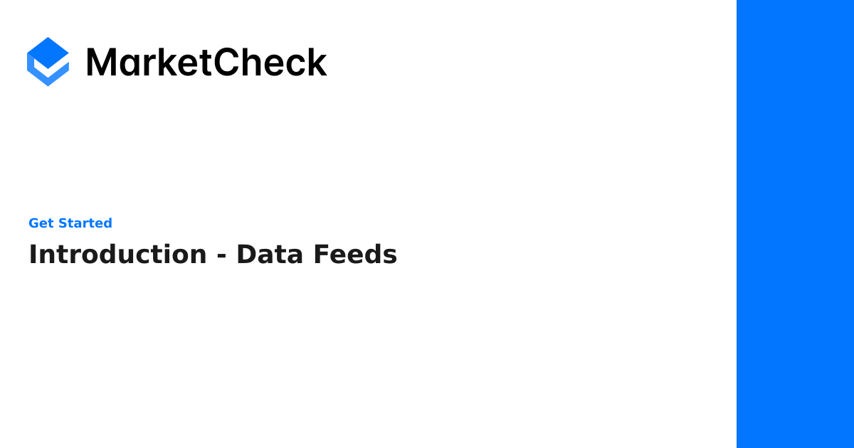 Introduction - Data Feeds - Get Started | MarketCheck Documentation
